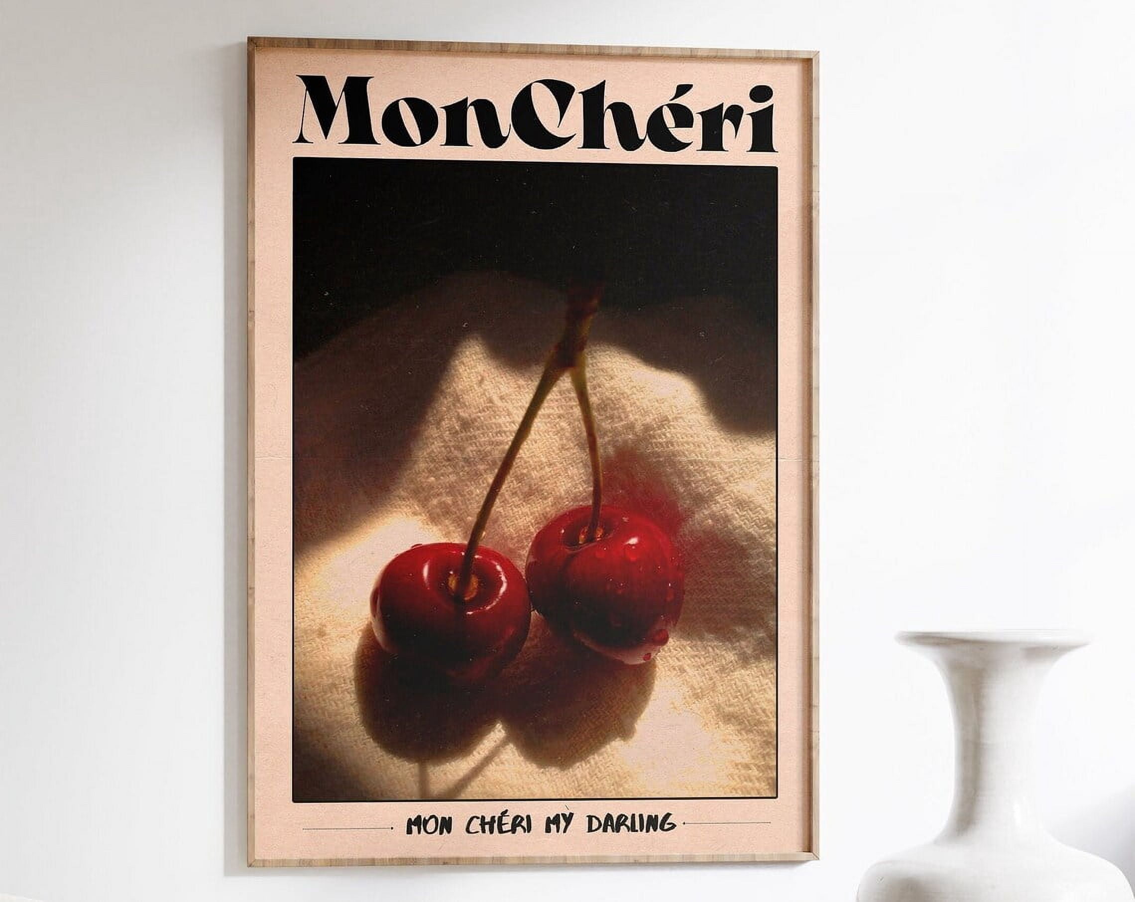 Cherry Poster, Retro Poster, 70S Wall Art, Psychedelic Poster, Red Wall ...