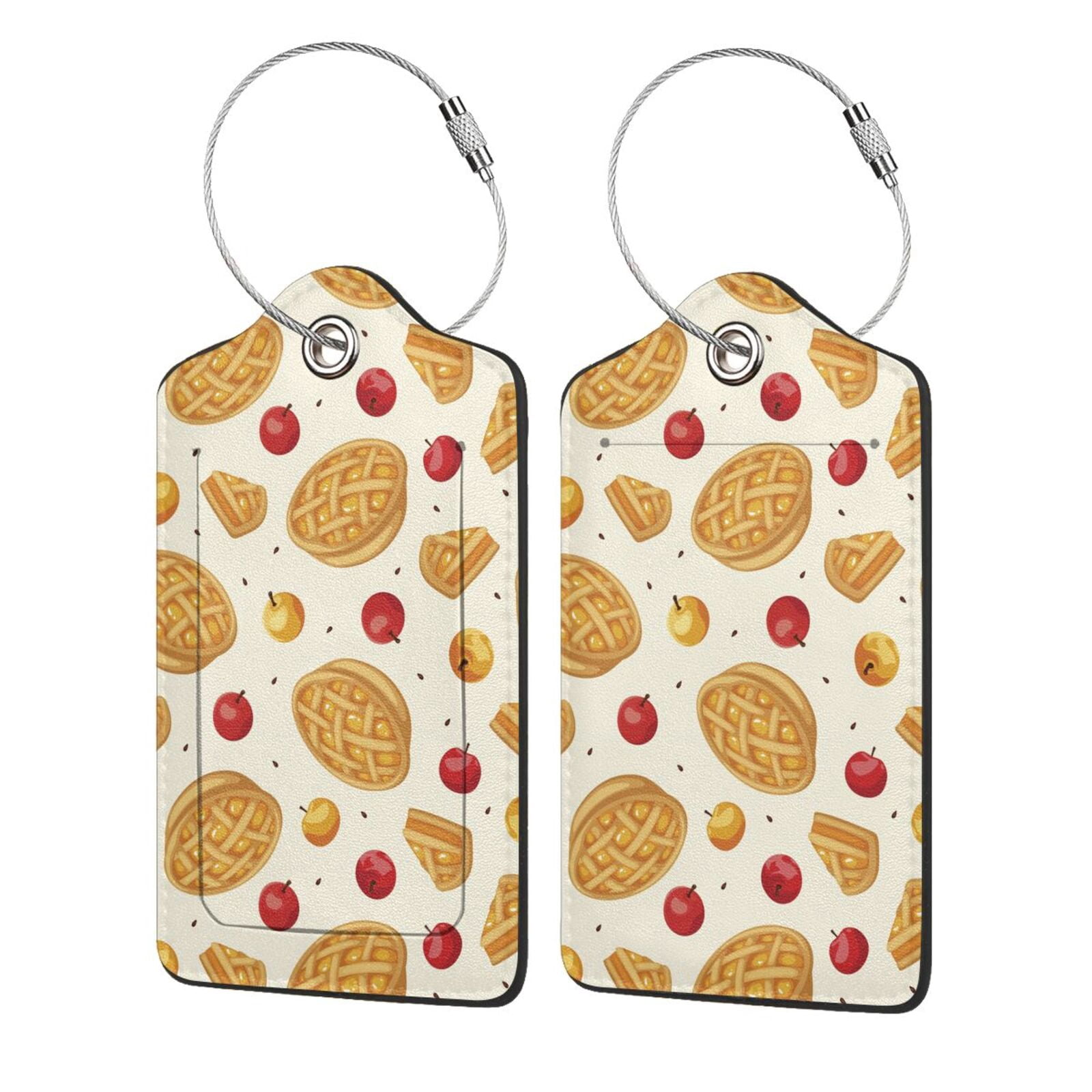 Cherry Print Cute Waffles Luggage Tags for Suitcase Tags Identifiers ...