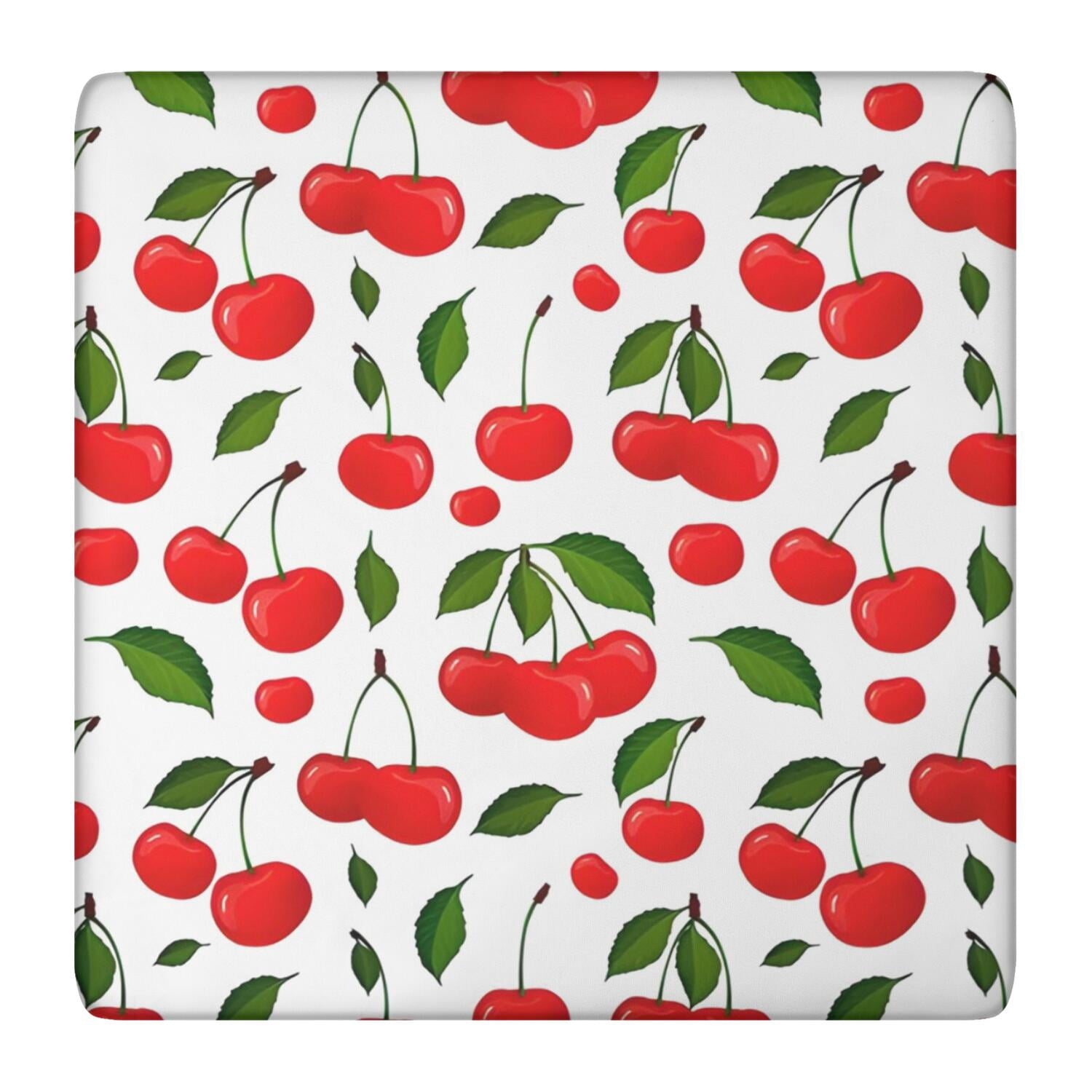 Cherry Print Elastic Fitted Tablecloth - Cute Sweet Red Fruit Pattern ...