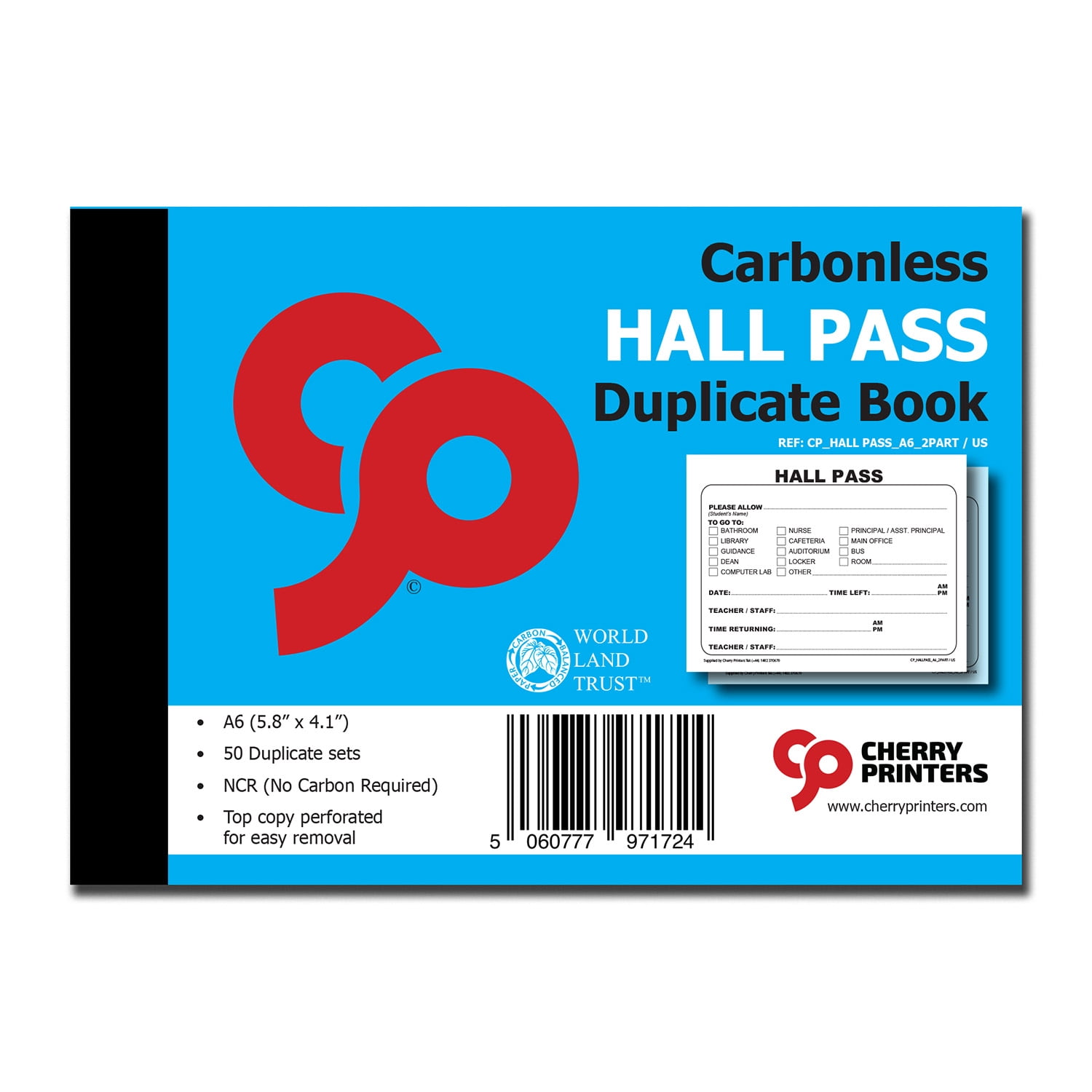 Cherry Printers | Hall Pass | Duplicate Book | 2 part | Carbonless | 50 ...