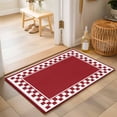 Cherry Red Square Washable Small Entryway Area Rugs 2'x3', Graphic ...