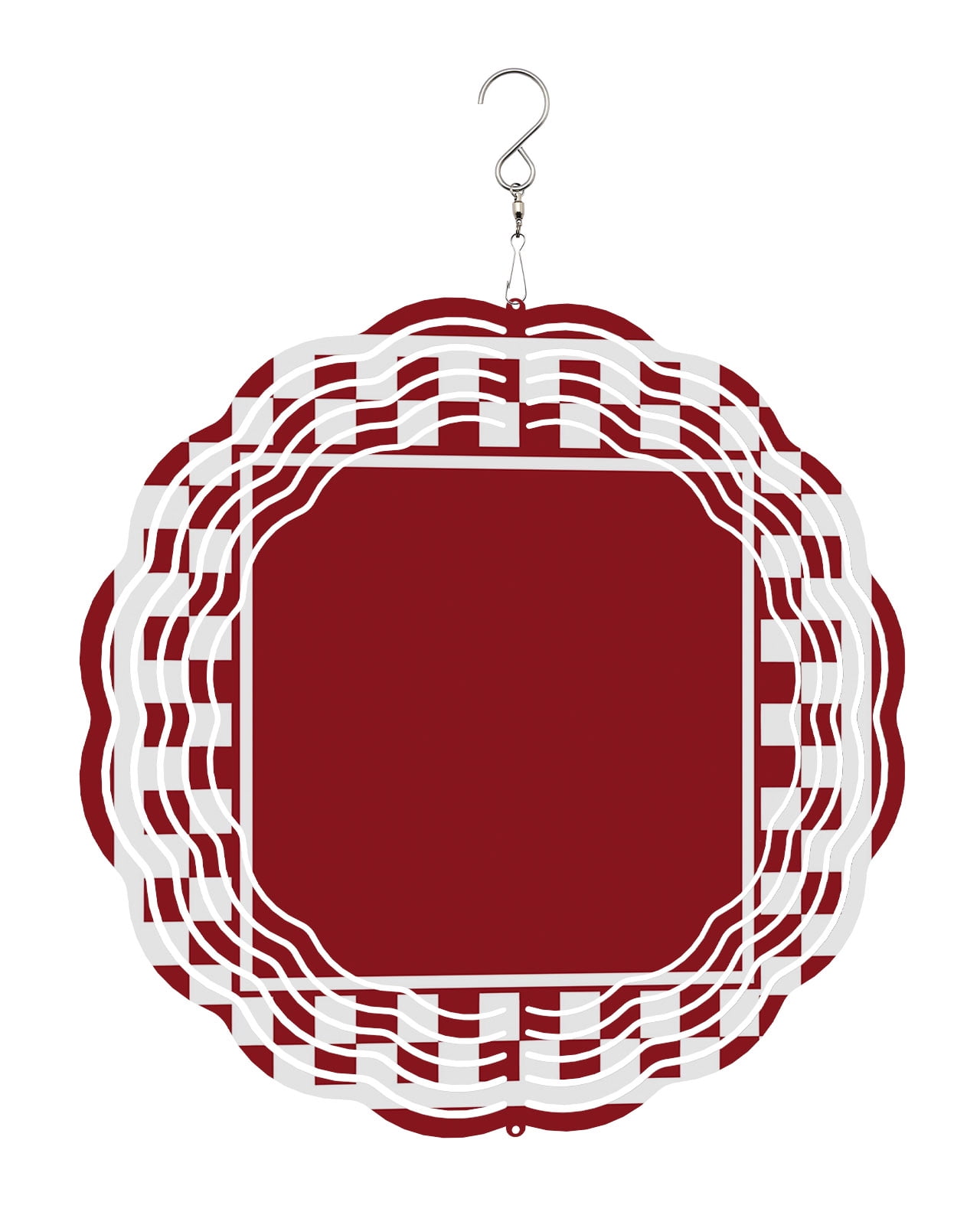 Cherry Red Square Wind Spinner for Garden Yard 8In, Graphic Retro Red ...