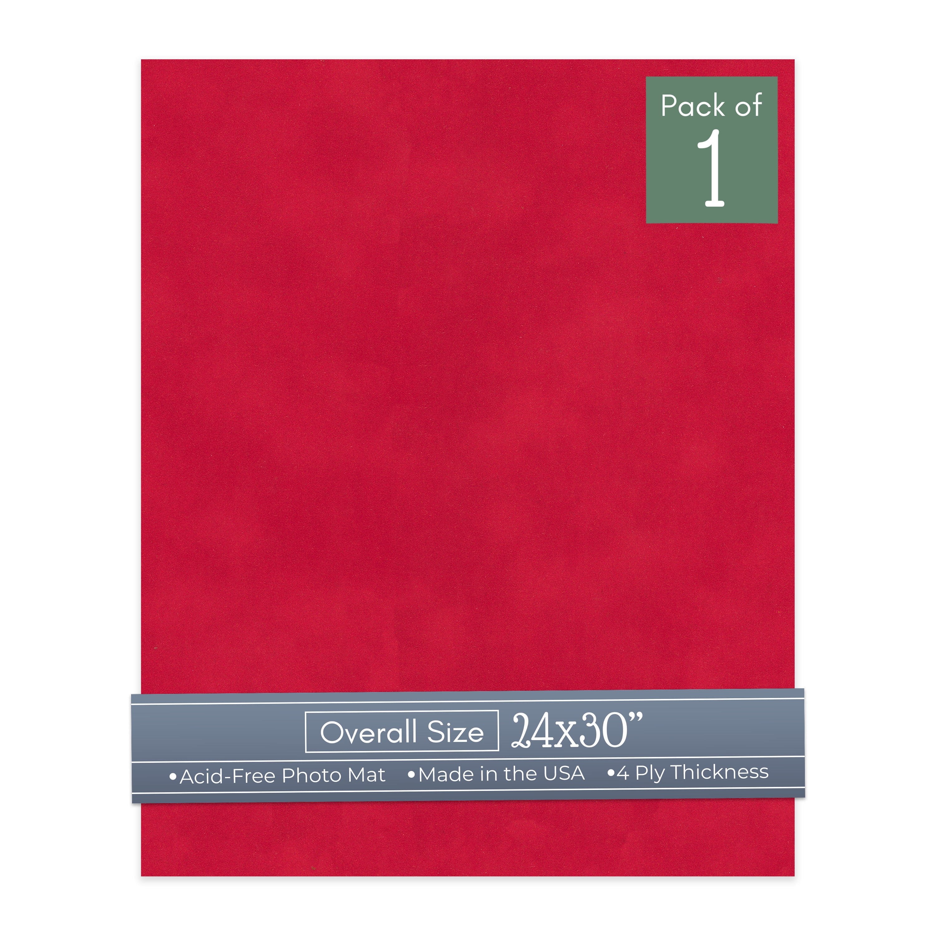 Cherry Red Suede 24x30 Uncut Art Mat Board - No Opening - 1 Mat ...