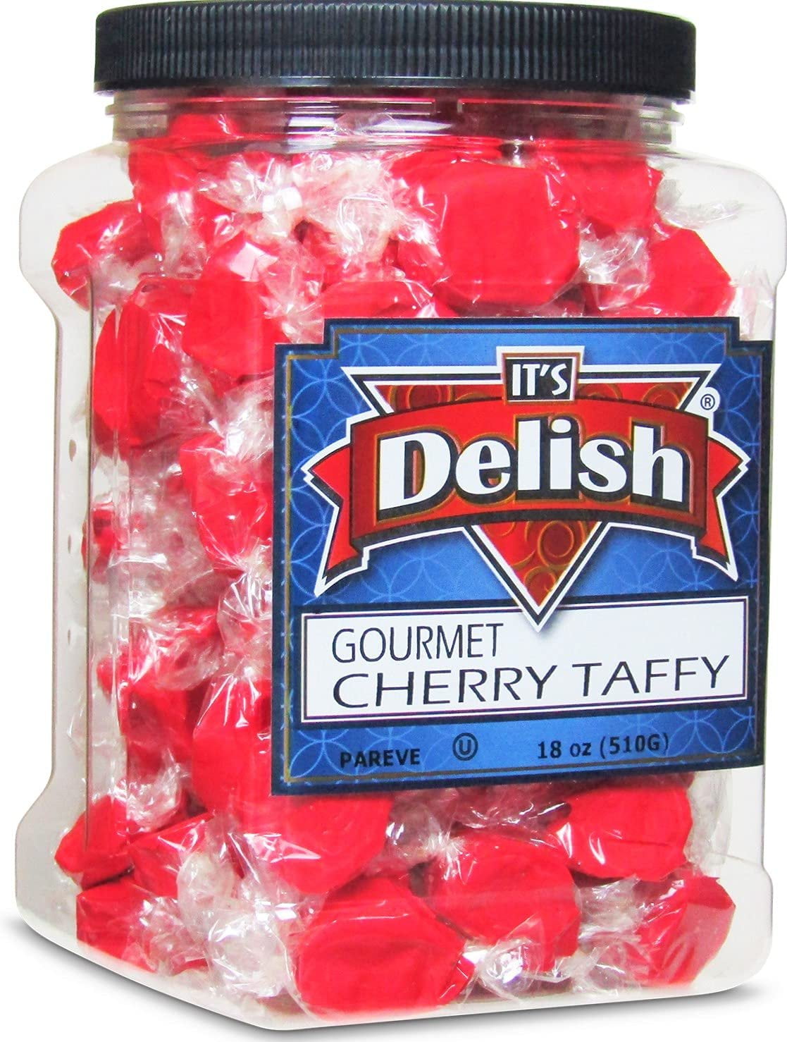 Cherry Red Taffy Chews by It's Delish, 18 Oz Jumbo Container ...