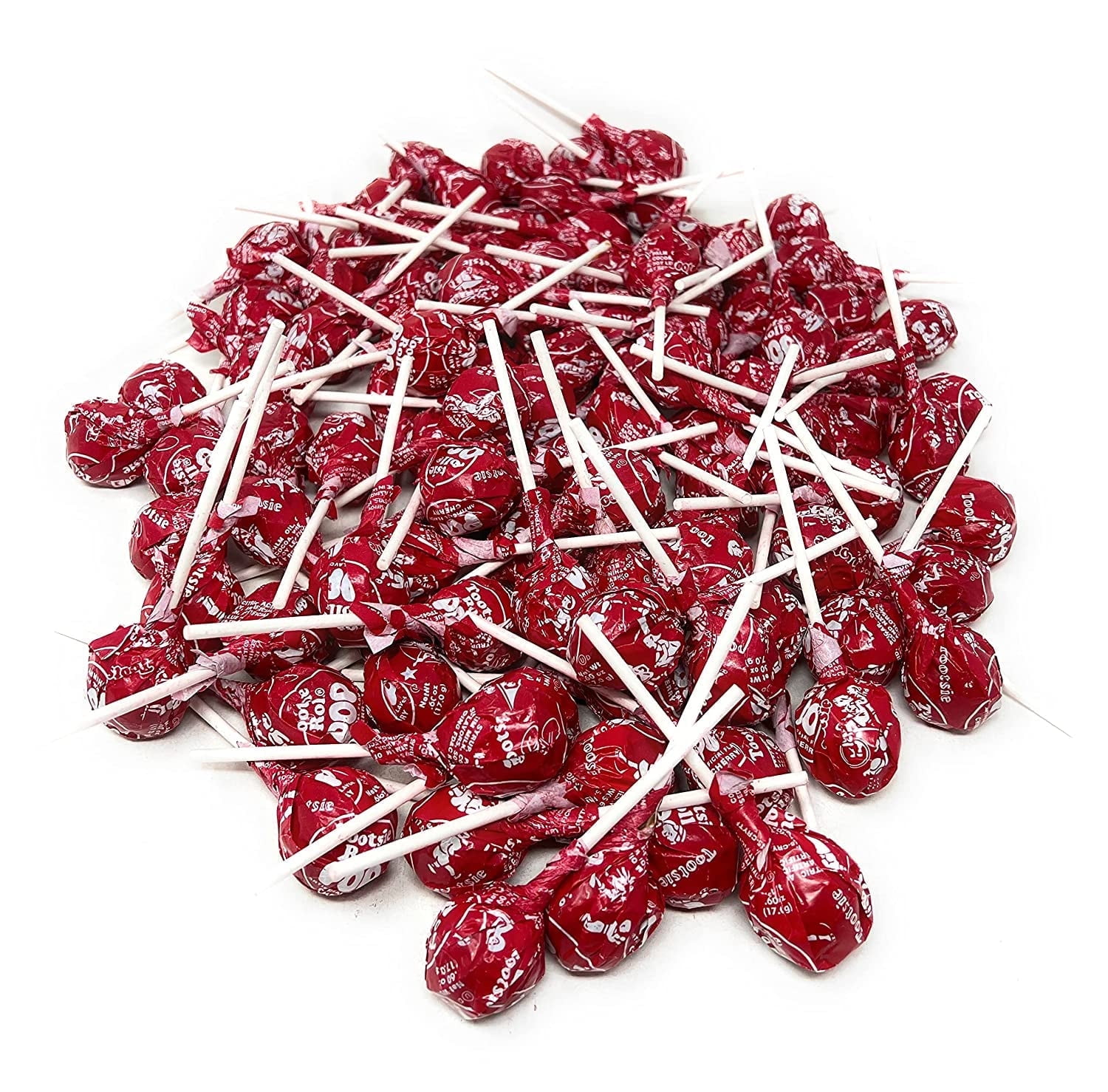 Tootsie Cherry Red Pops Bulk Candy, 100 Count Lollipops, 4.5 lbs (72 Oz ...