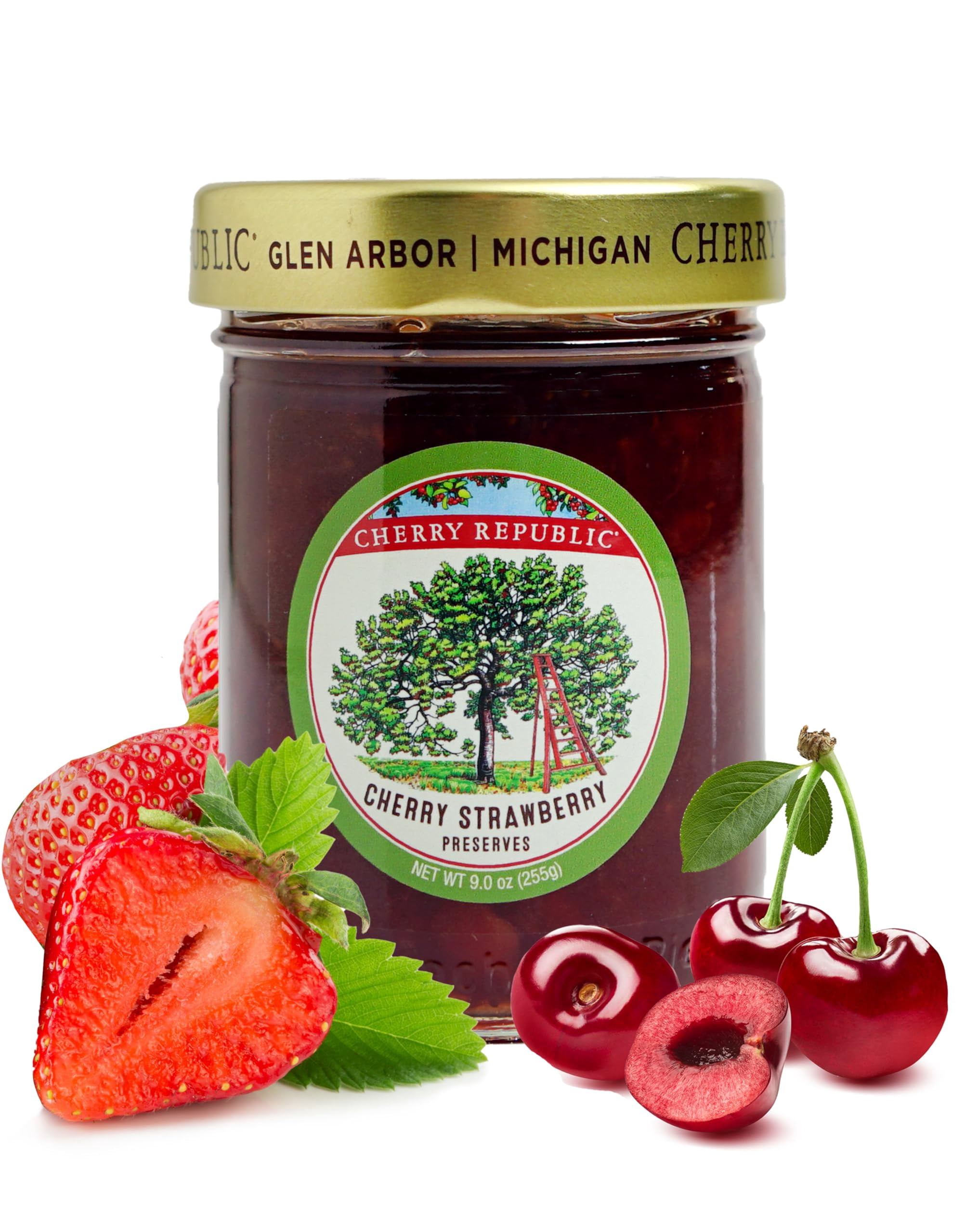 Cherry Republic Cherry Strawberry BDF32 Jam - Low-Sugar Preserve with ...