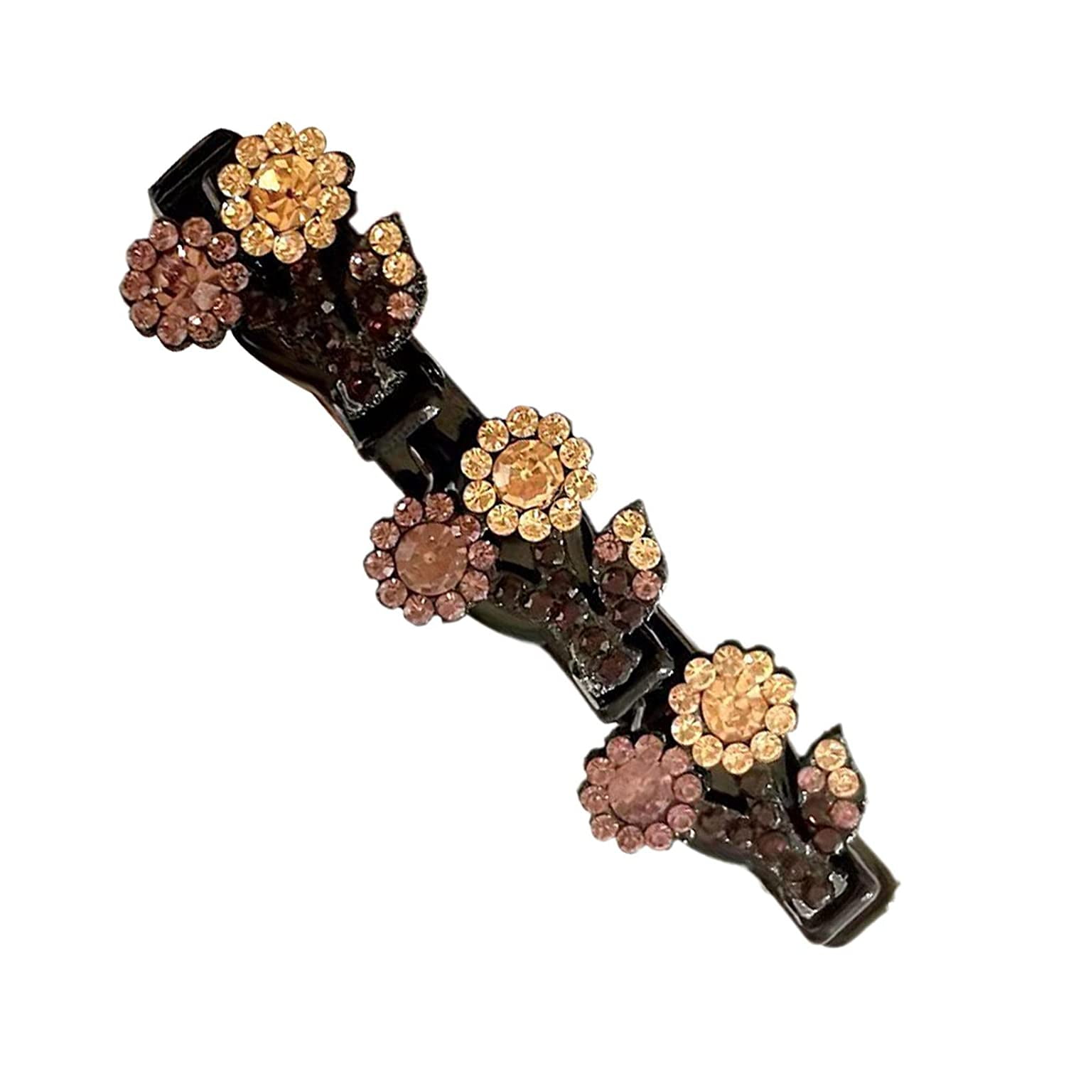 Cherry Rhinestone Braided Hair Clips Bangs Forehead Stone Hair Broken ...