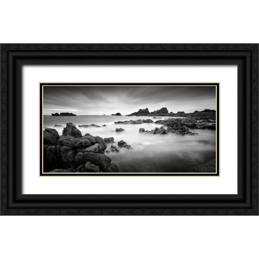 Cherry, Rob 14x9 Black Ornate Wood Framed with Double Matting Museum ...