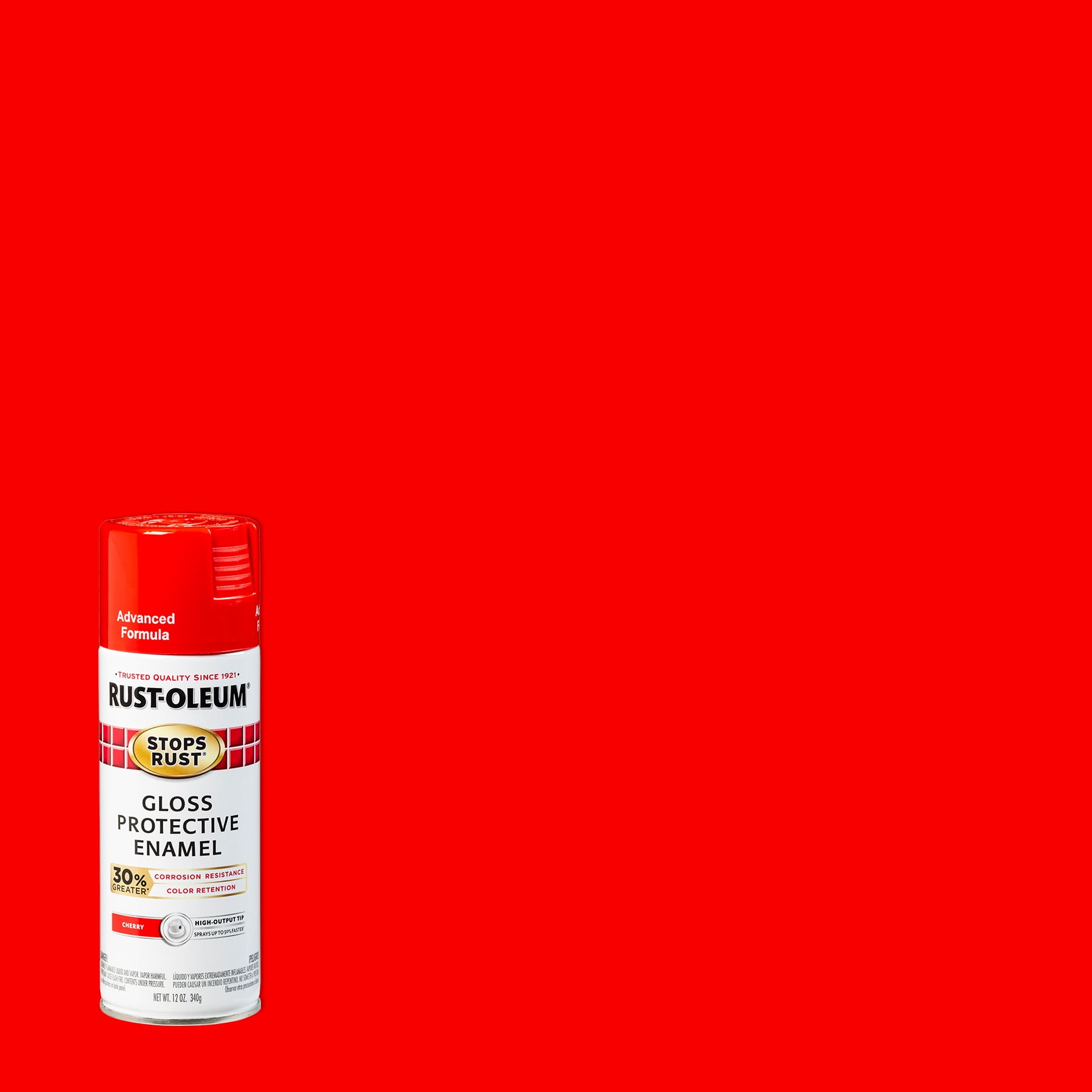 Cherry, Rust-Oleum Stops Rust Advanced Gloss Spray Paint, 12 oz ...