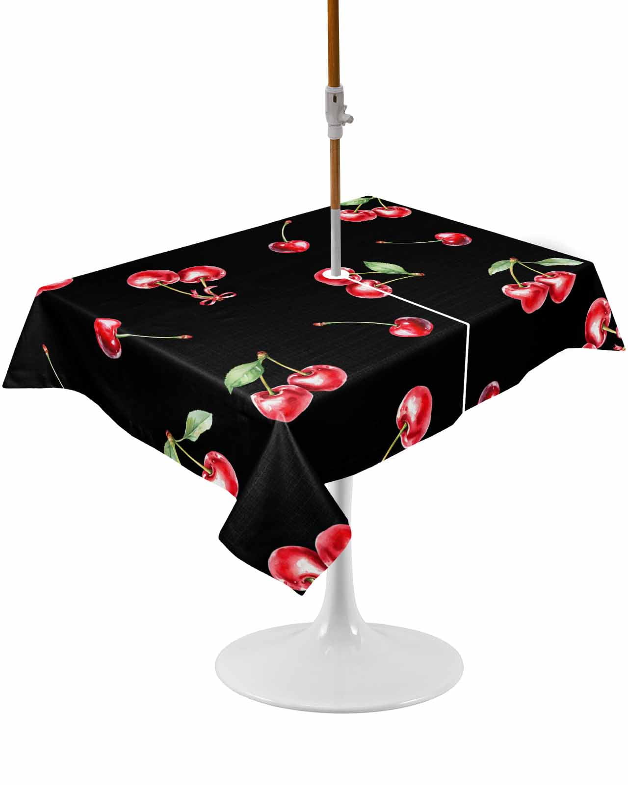 Cherry Rustic Rectangle Outdoor Tablecloth, Waterproof Table Cloth ...