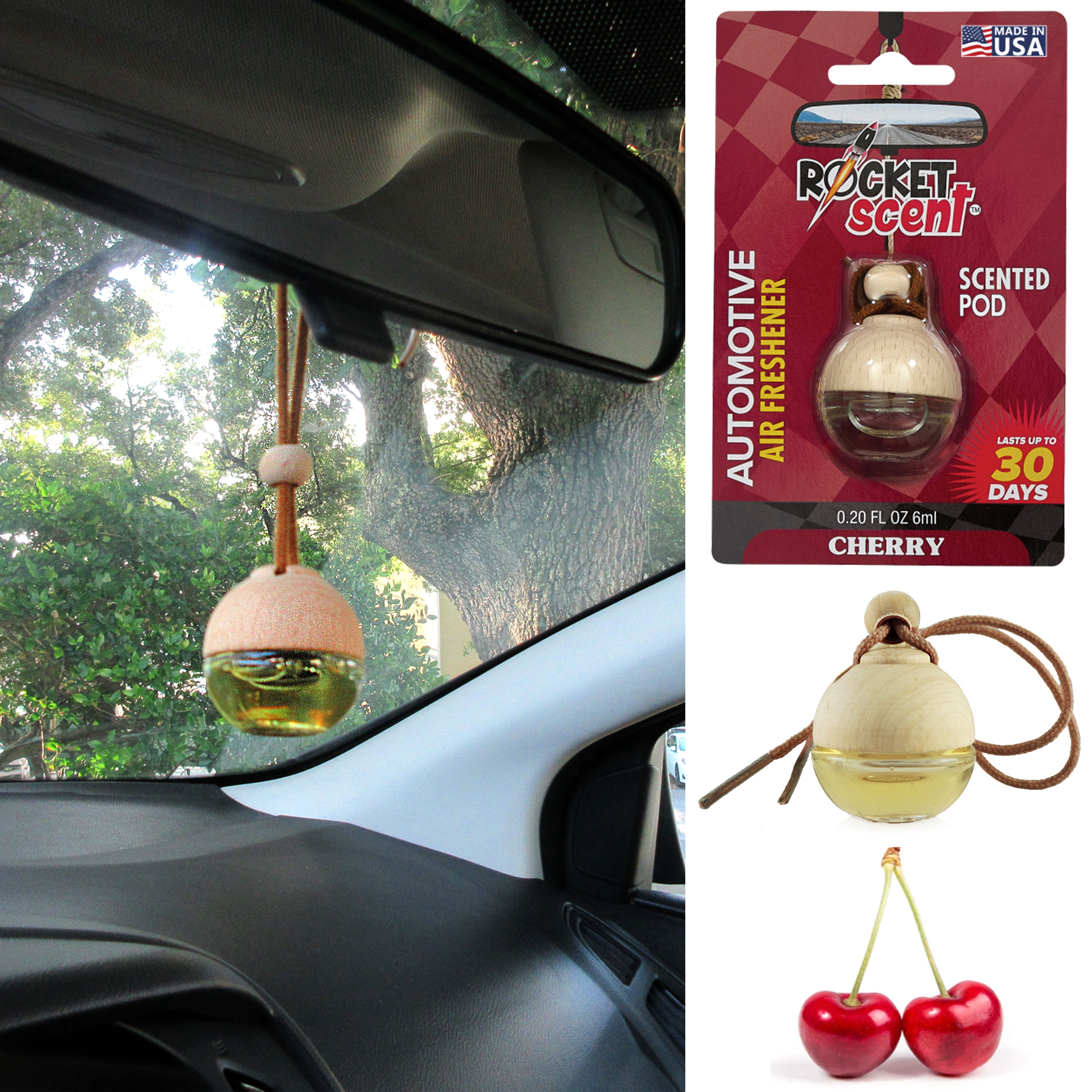 Cherry Scent Concentrated Car Oil Fragrance Air Freshener Diffuser Long ...