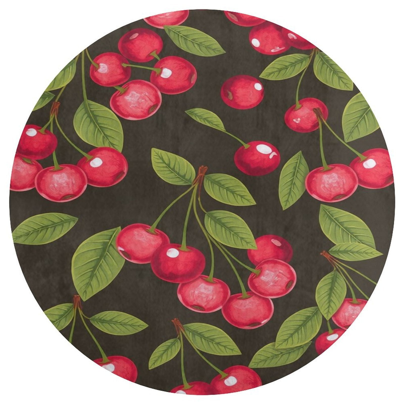 Cherry Seamless Pattern Rugs Trea Rugs Not-Slip Round Rugs Area Carpets ...