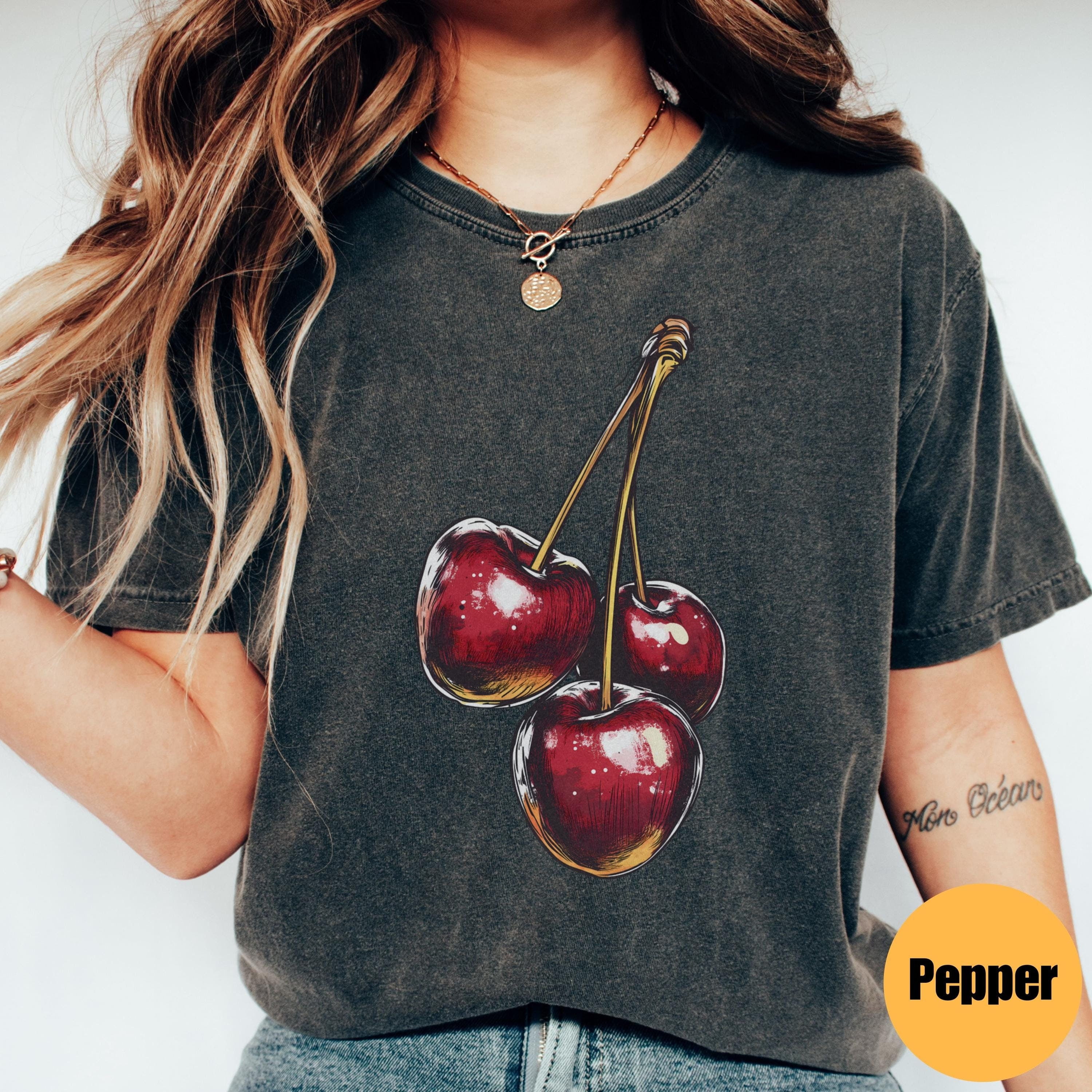 Cherry Shirt, Cherry Tee, Fruit tshirt, Summer Shirt, Food lover gift ...