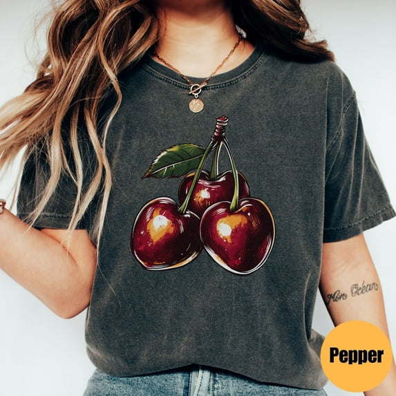 Cherry Shirt, Cherry Tee, Fruit tshirt, Summer Shirt, Food lover gift ...