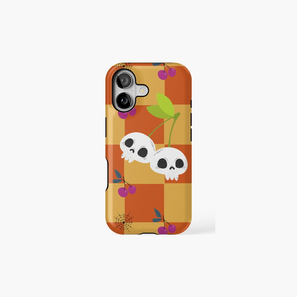 Cherry Skulls and Spiders Retro Gothic Pattern Universal Phone Case for ...