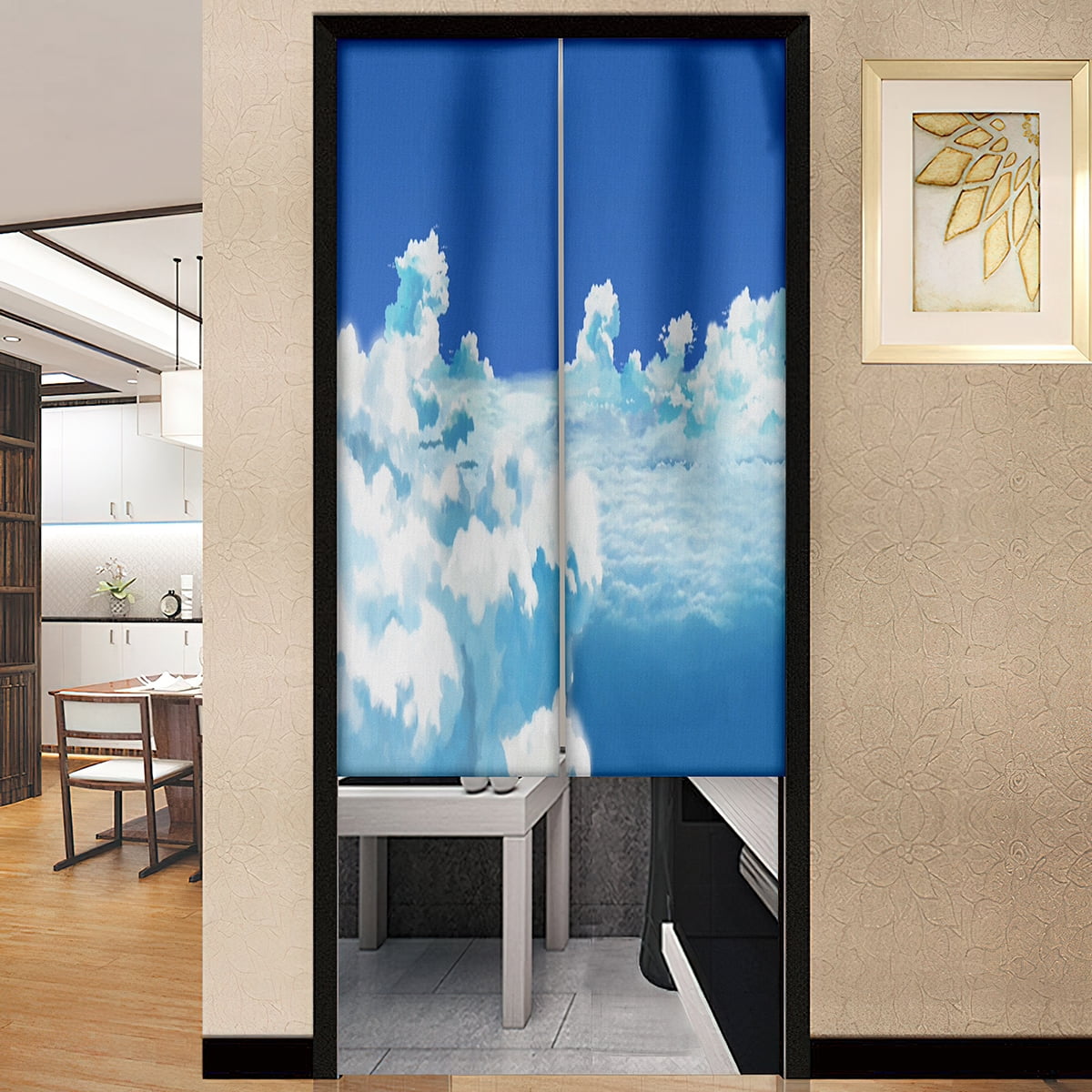 Cherry Sky Clouds Door Curtain Privacy Chinese Panel Japanese Style ...