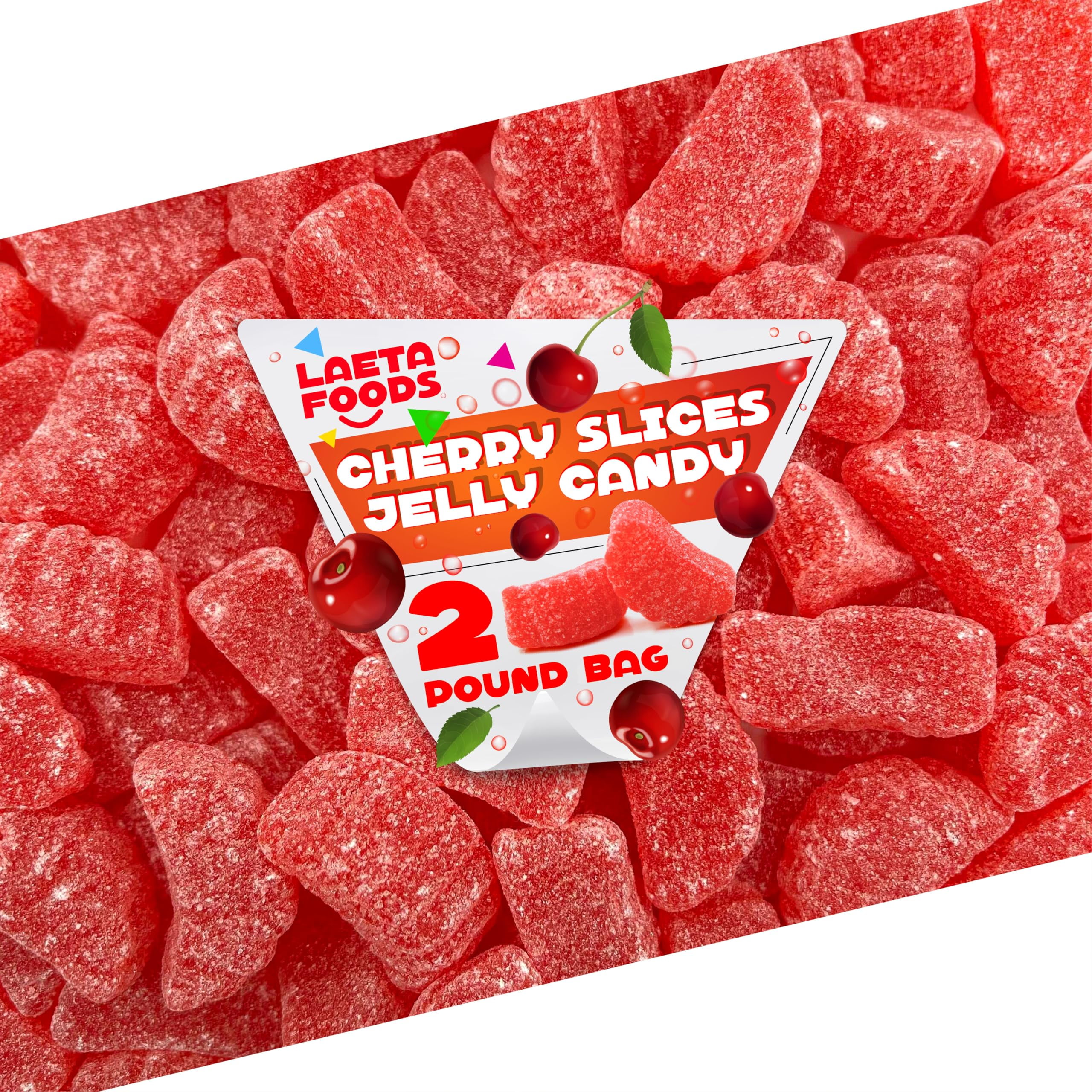 Cherry Slices Candy | DMF15 2 Pound Bag | Sugar Dusted Classic Jelly ...