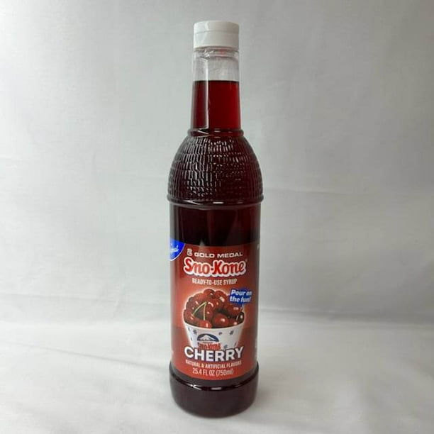Cherry Snow Cone Syrup (25 oz) - Sno-Treat Snow Cone Syrups for Shaved ...