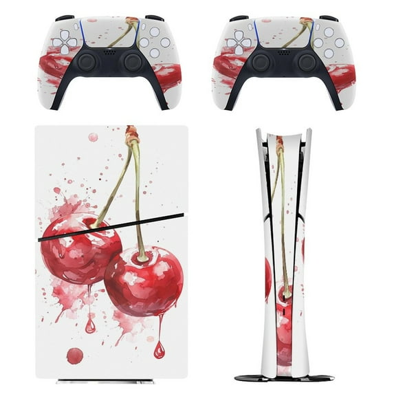 Cherry Splash PS5/PS5 Slim Digital Disc Skin Sticker For Console And Controller Skins - Walmart.com
