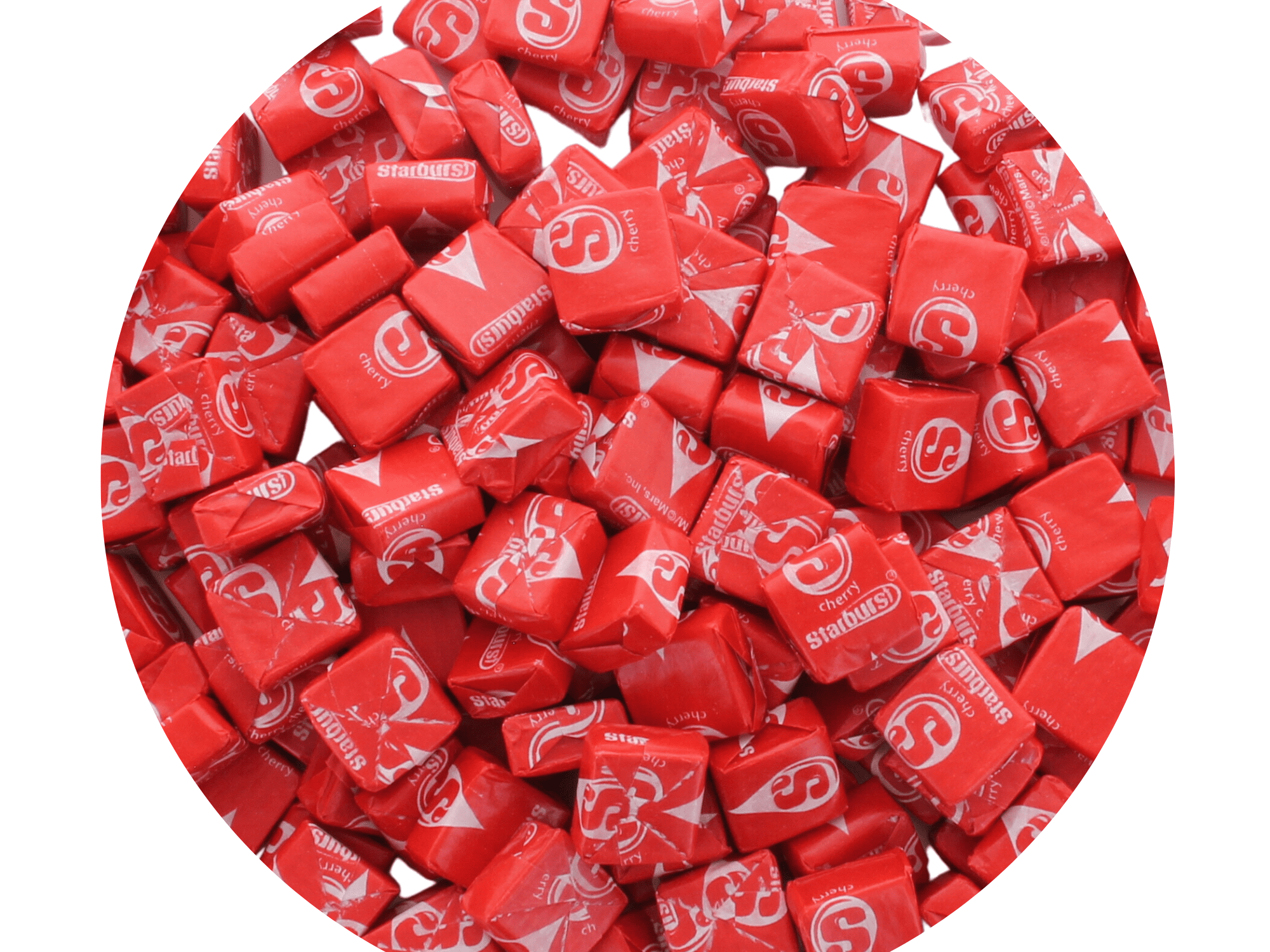 Cherry Starburst Candy, 1 Full Pound Red Individually Wrapped Fruit ...