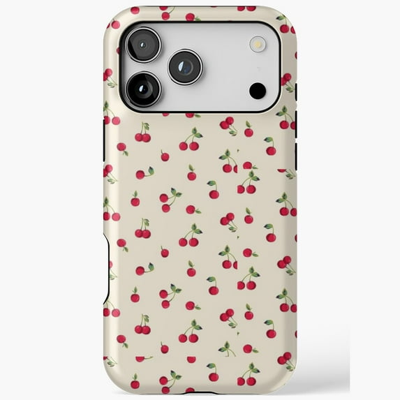 Cherry Summer Fruit Cover Minimal Art Phone Case Compatible iPhone 17 ...