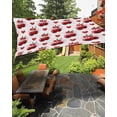 Cherry Sun Shade Sail 12'X16' Watercolor Red Fruit Love Wave Point Wood ...