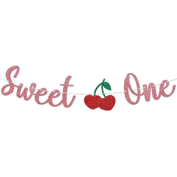 Cherry Sweet One Banner - Cherry One Sign,Cherry 1st Birthday, Cherry ...