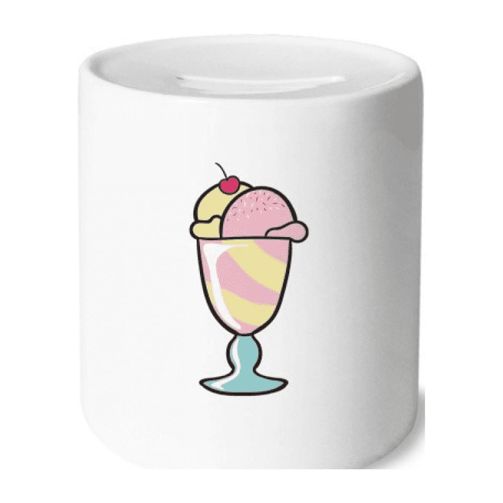 Cherry Sweet cup ice cream Money Box Cerac Coin Case Piggy Bank ...