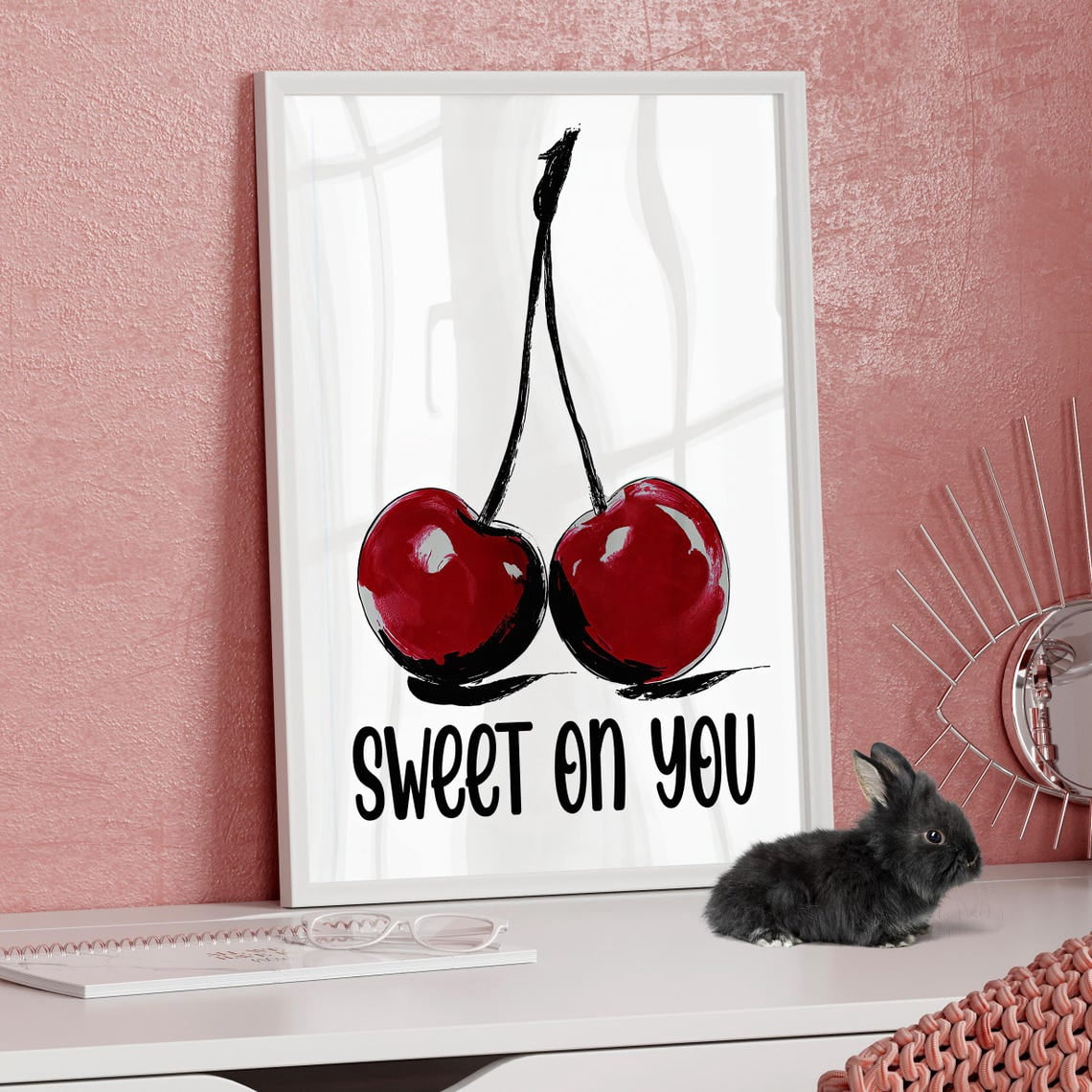 Cherry Sweet on You Feminine Coquette Bold Red Girl Bedroom Preppy ...