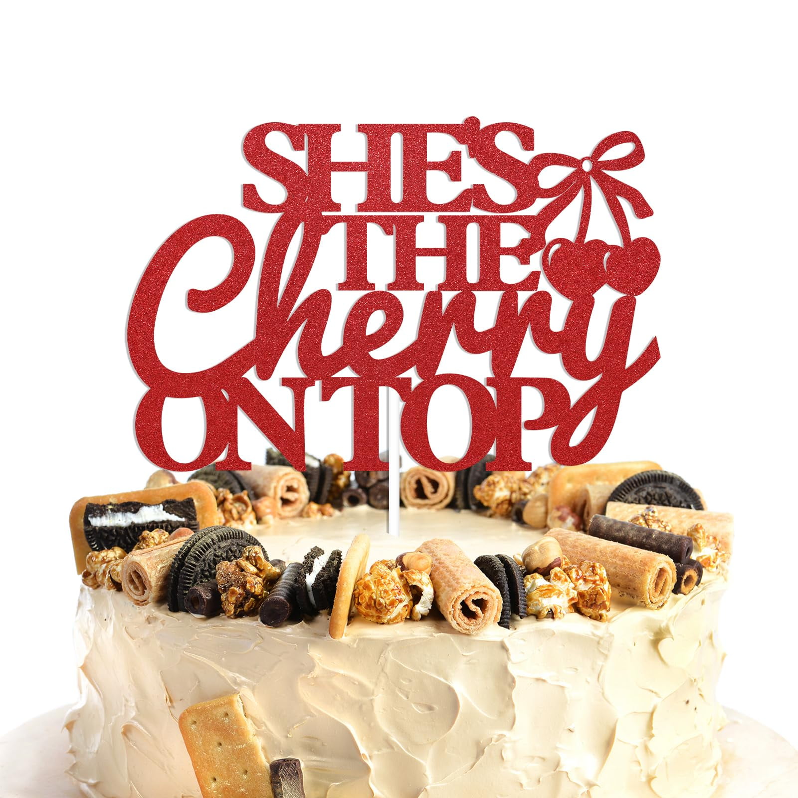 She's The Cherry TWE5 on Top Cake Topper - Cherry Bachelorette Party ...
