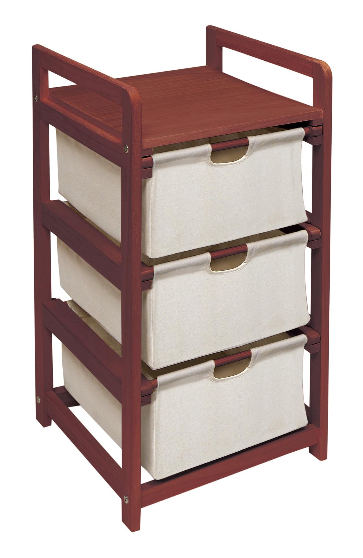 Cherry Three Drawer Hamper/Storage Unit - Walmart.com