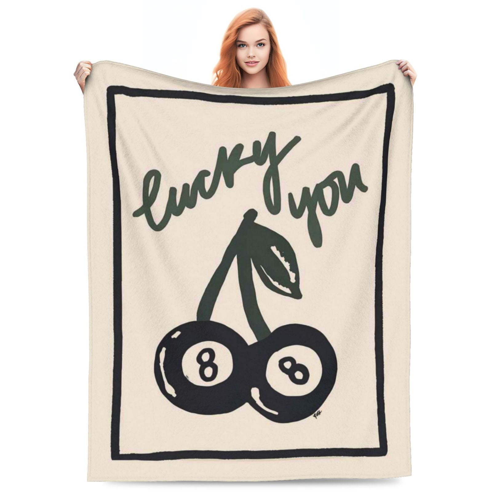 Cherry Throw Blanket for Couch, Soft Cozy Cherry Pink Birthday Gifts ...