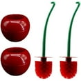 Toilet Brush Household Bathroom Cleaning Cherry: 2-Pack Adorable Shape ...