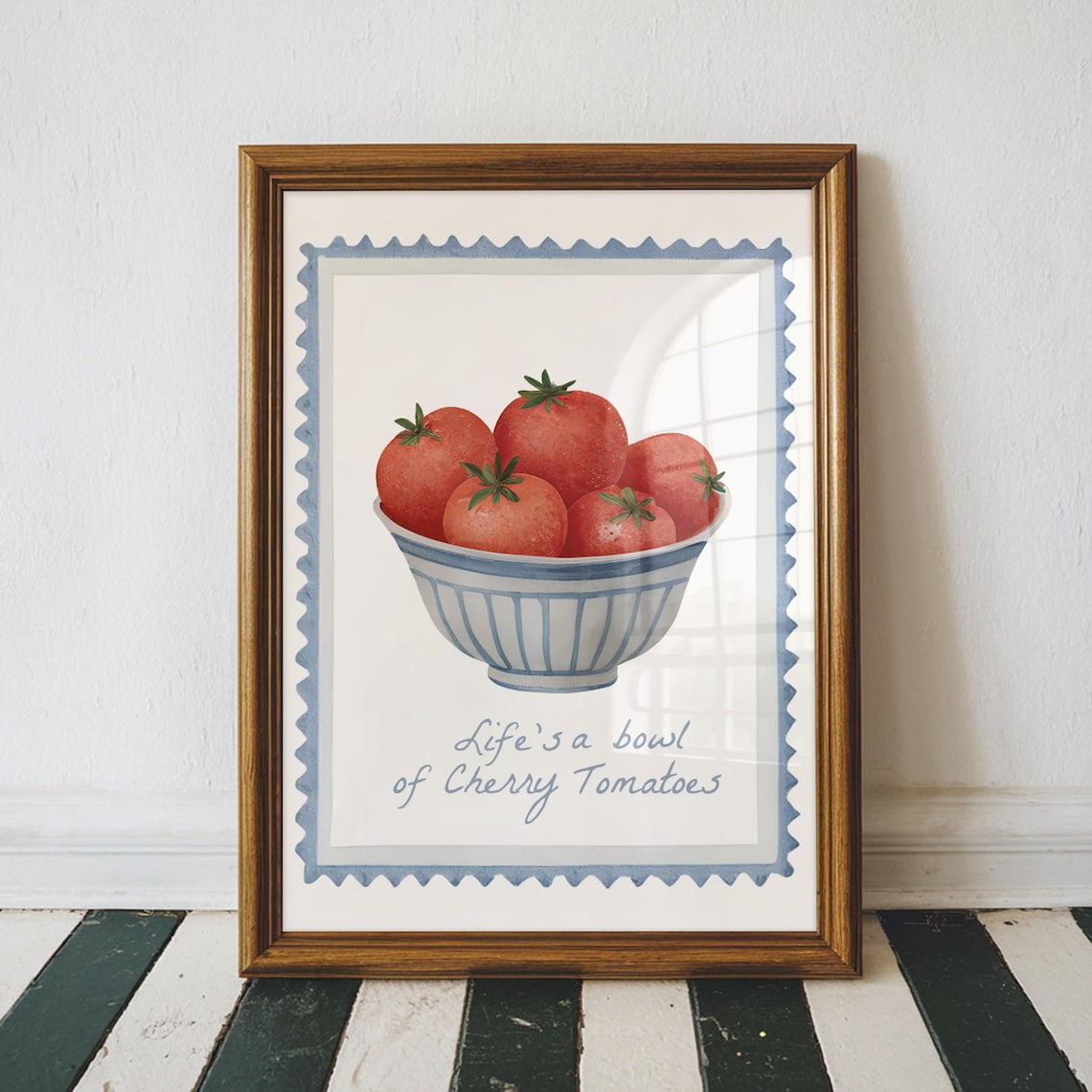 Cherry Tomatoes Kitchen Decor Typography Italian Food Lover Breakfast ...