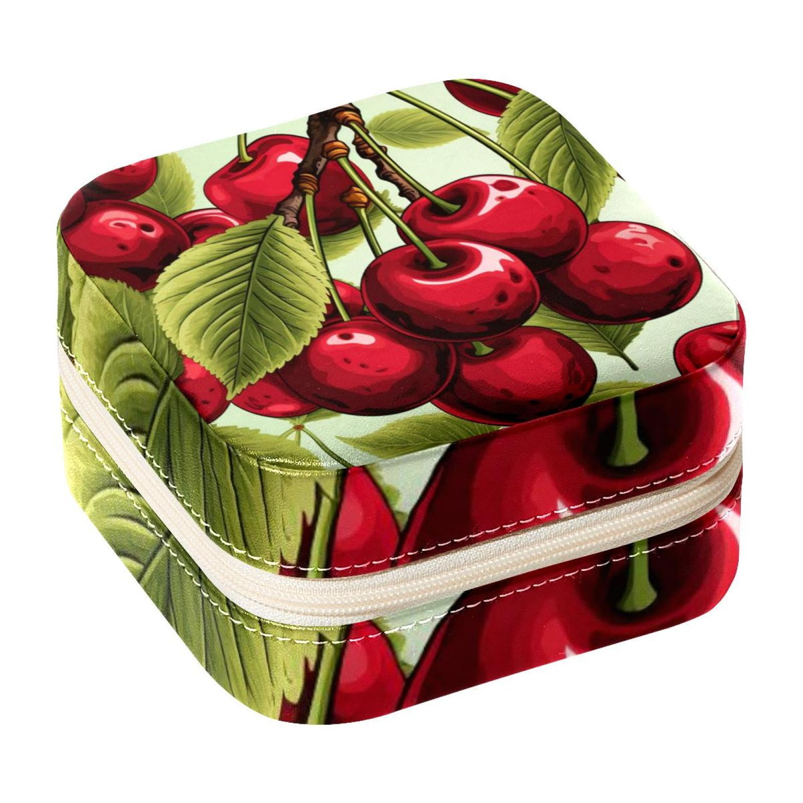 Cherry Travel Portable Square Jewelry Stand, Earring Organizer, Ring ...