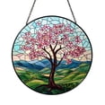 Cherry Tree Floral Stained Glass Style Suncatcher Window Decor ...