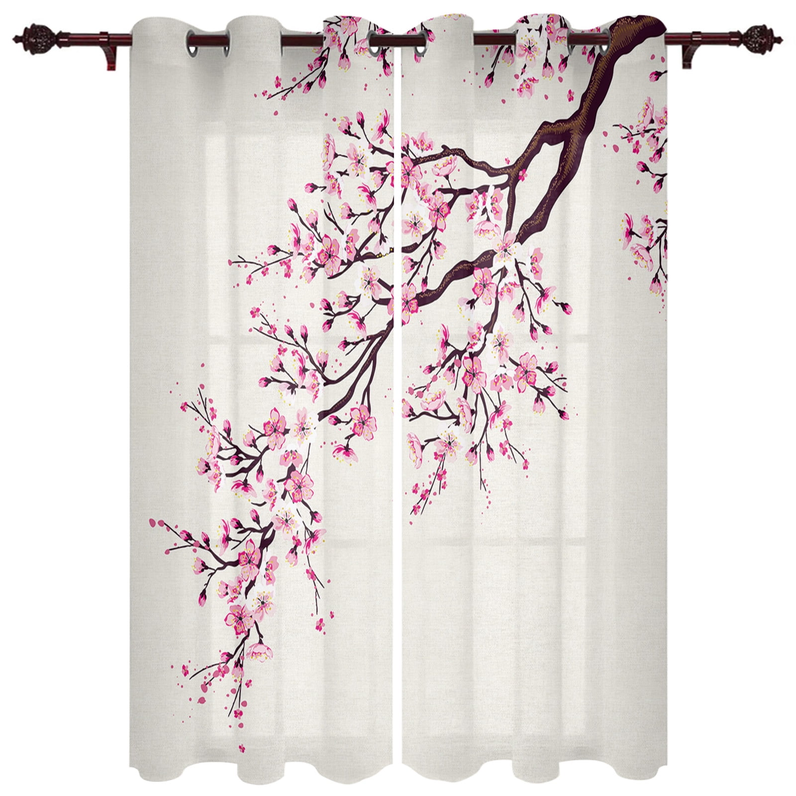 Cherry Tree Park Curtains for Living Room Window Curtain for Bedroom ...