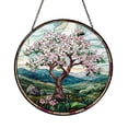 Cherry Tree Stained Glass Style Suncatcher – Floral Window Decor ...