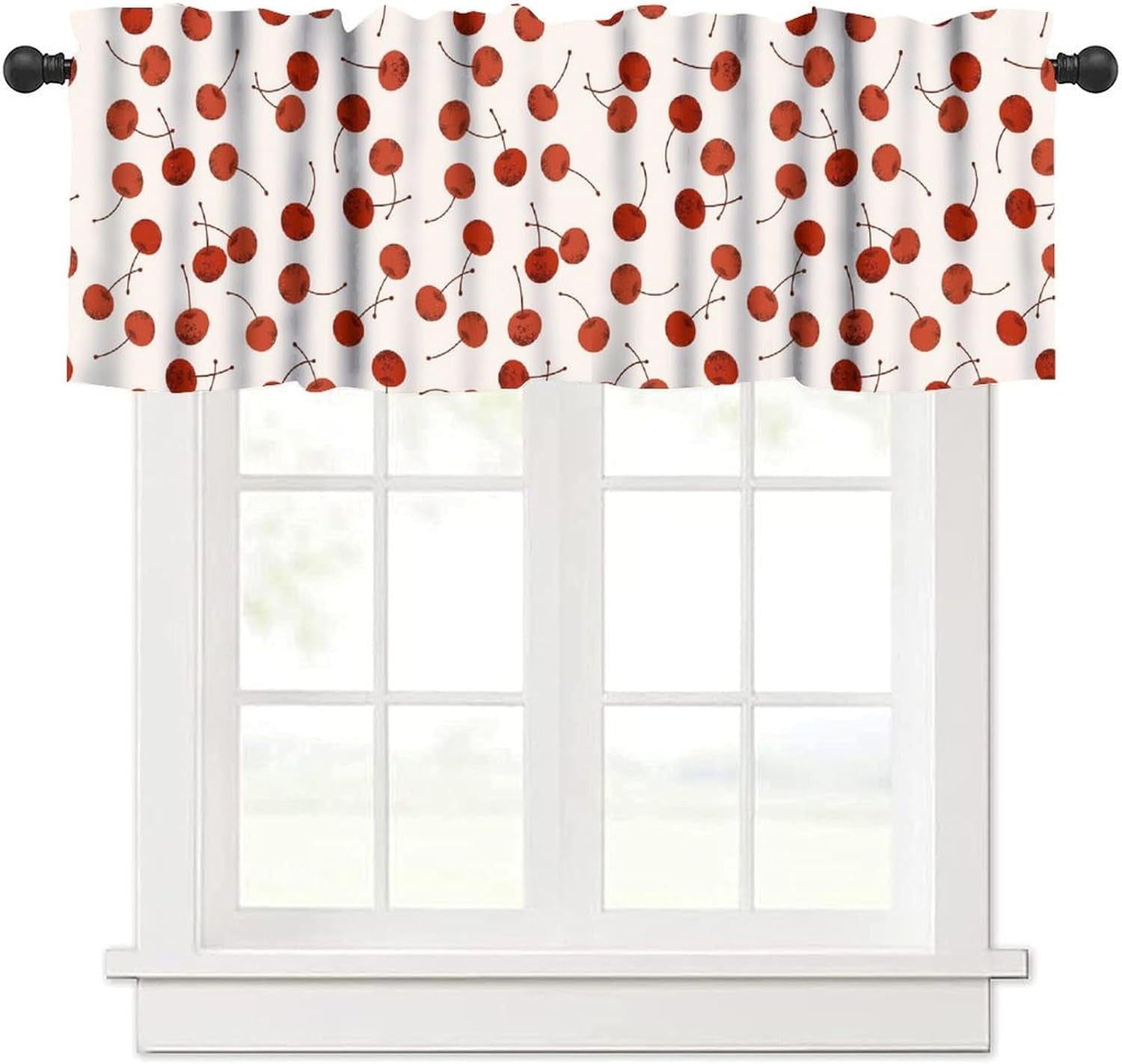 Cherry Valance Curtain Funny Fruit Fresh Berry Cherries Background ...