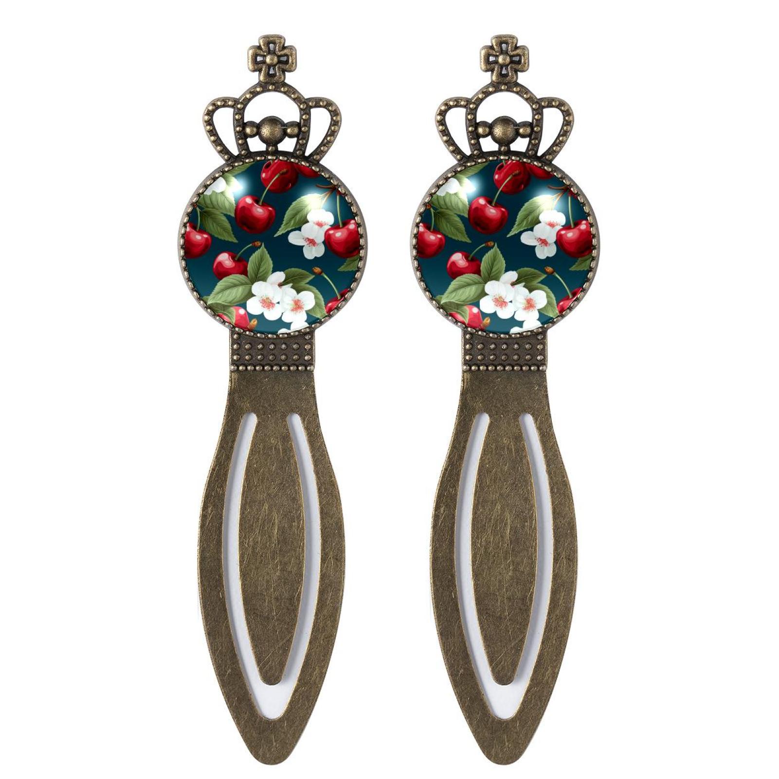 Cherry Vintage Copper Crown-Shaped Bookmarks Made of Stainless Steel ...