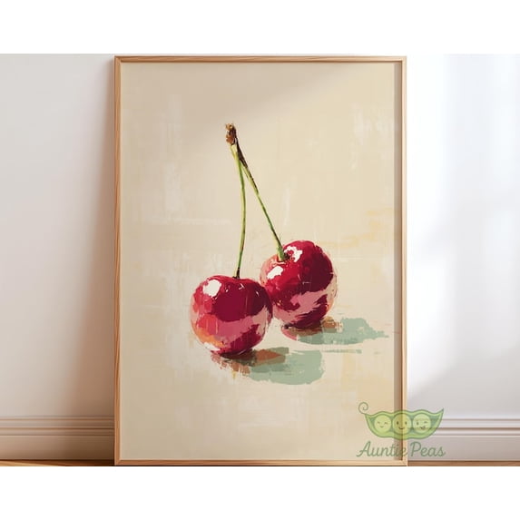 Cherry Vintage Fruit Still Life Wall Art Print, Unframed Paper Poster ...