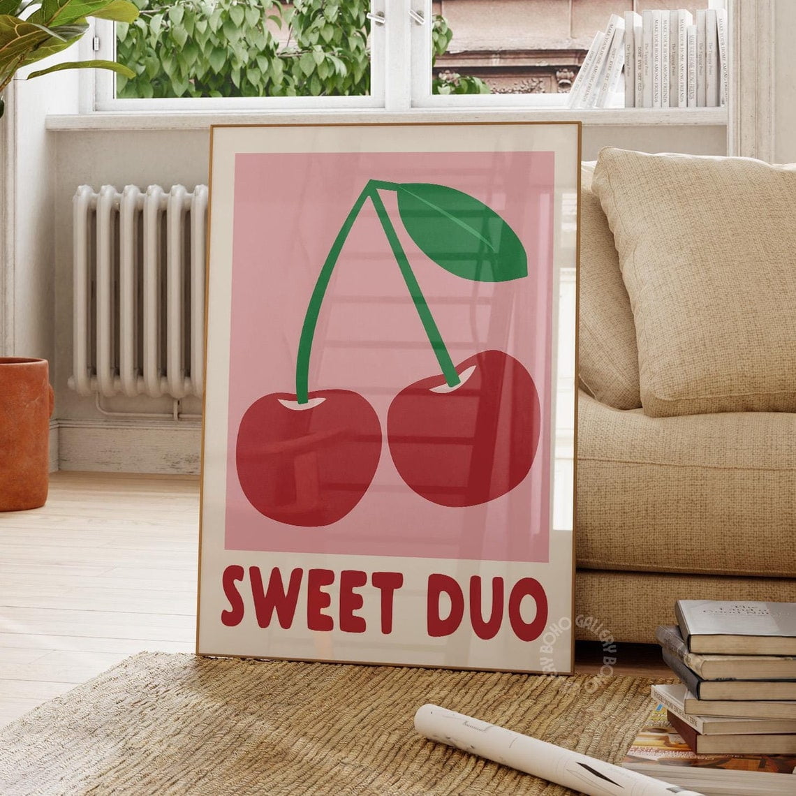 Cherry Wall Art, Red Cherries Art Print, Preppy, Dorm Room, Trendy ...