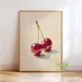 Cherry Wall Art Vintage Fruit Kitchen Decor Minimalist Still Life ...