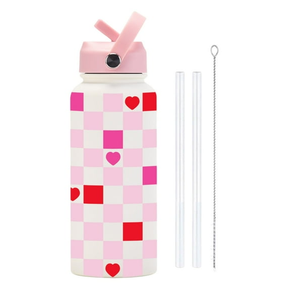 Cherry Water Bottle, Strawberry Water Bottle Stainless Steel with Lid ...