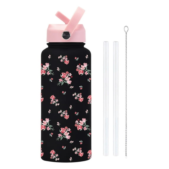 Cherry Water Bottle, Strawberry Water Bottle Stainless Steel with Lid ...