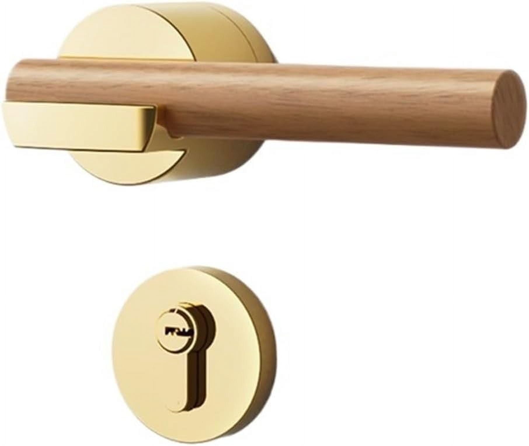 Cherry Wood Retro Interior Door Bedroom Door Lock Silent Room Door Lock ...