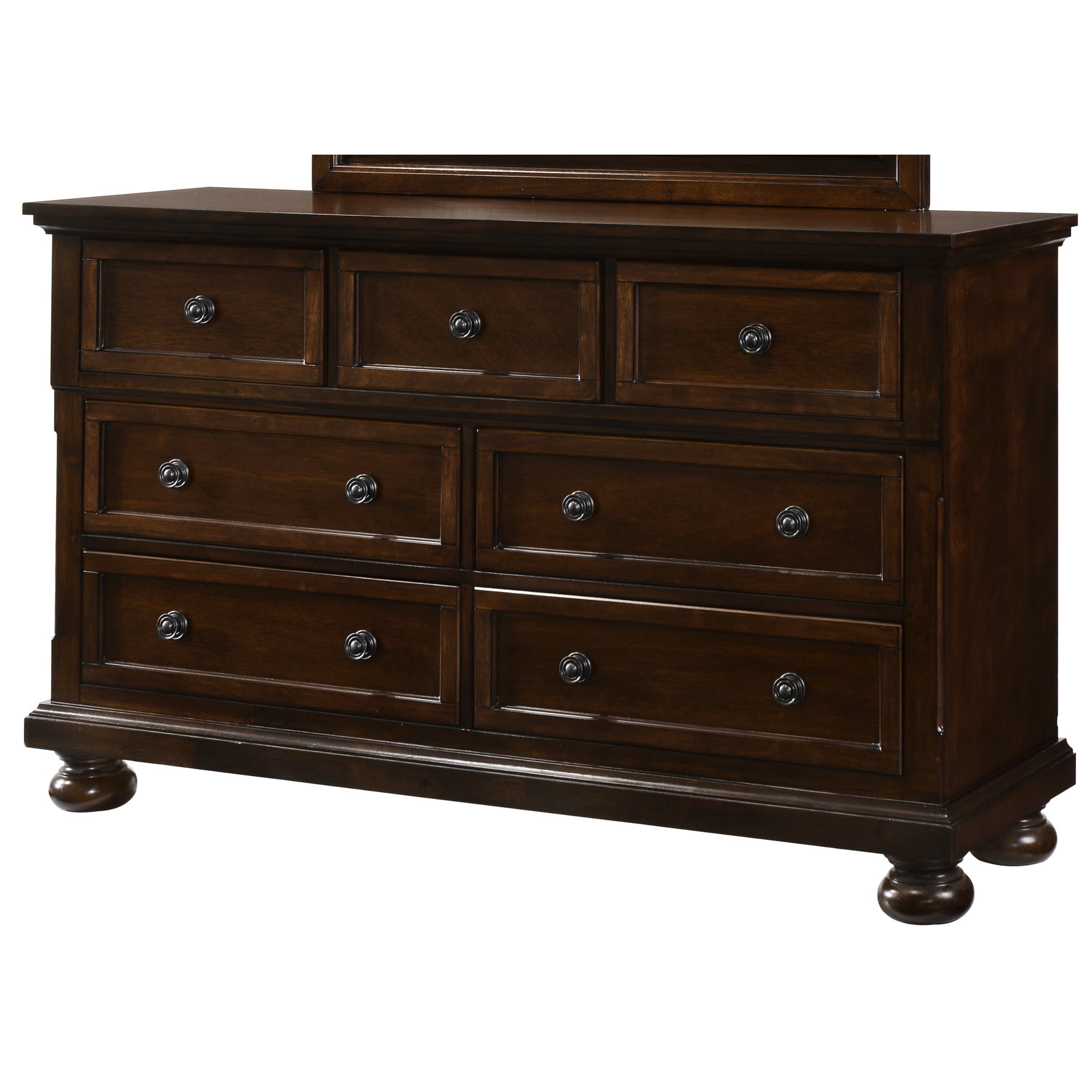Cherry Wood Veneer Bedroom Dresser - Modern Style Furniture With ...