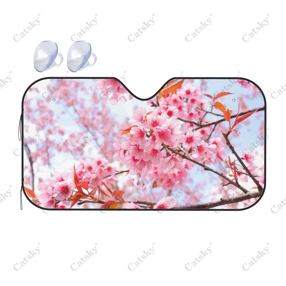 Cherry blossoms car sunshade front windshield auto accessories sun ...