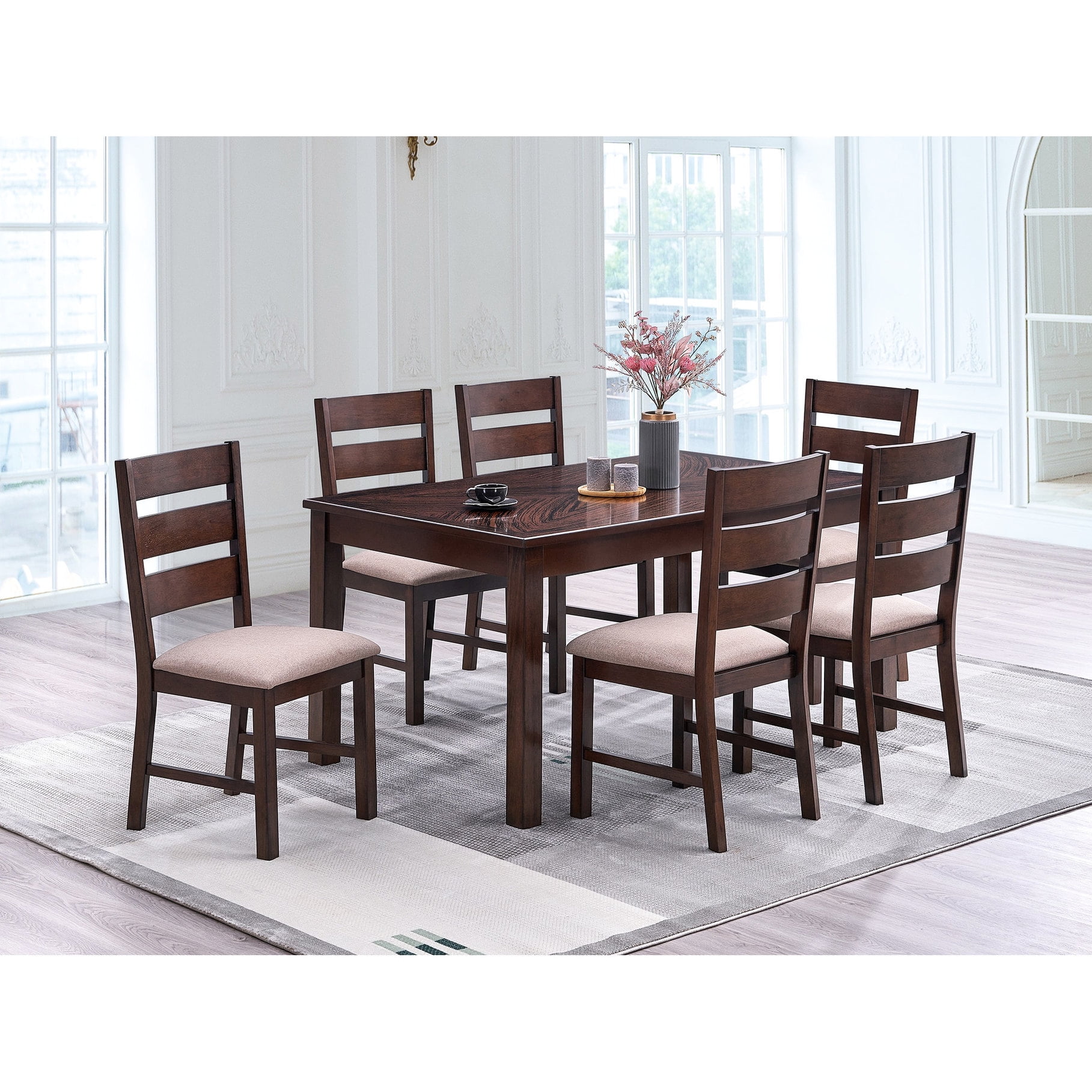 Cherry color - Melamine finish - Dining room setup / Combine aesthetics ...