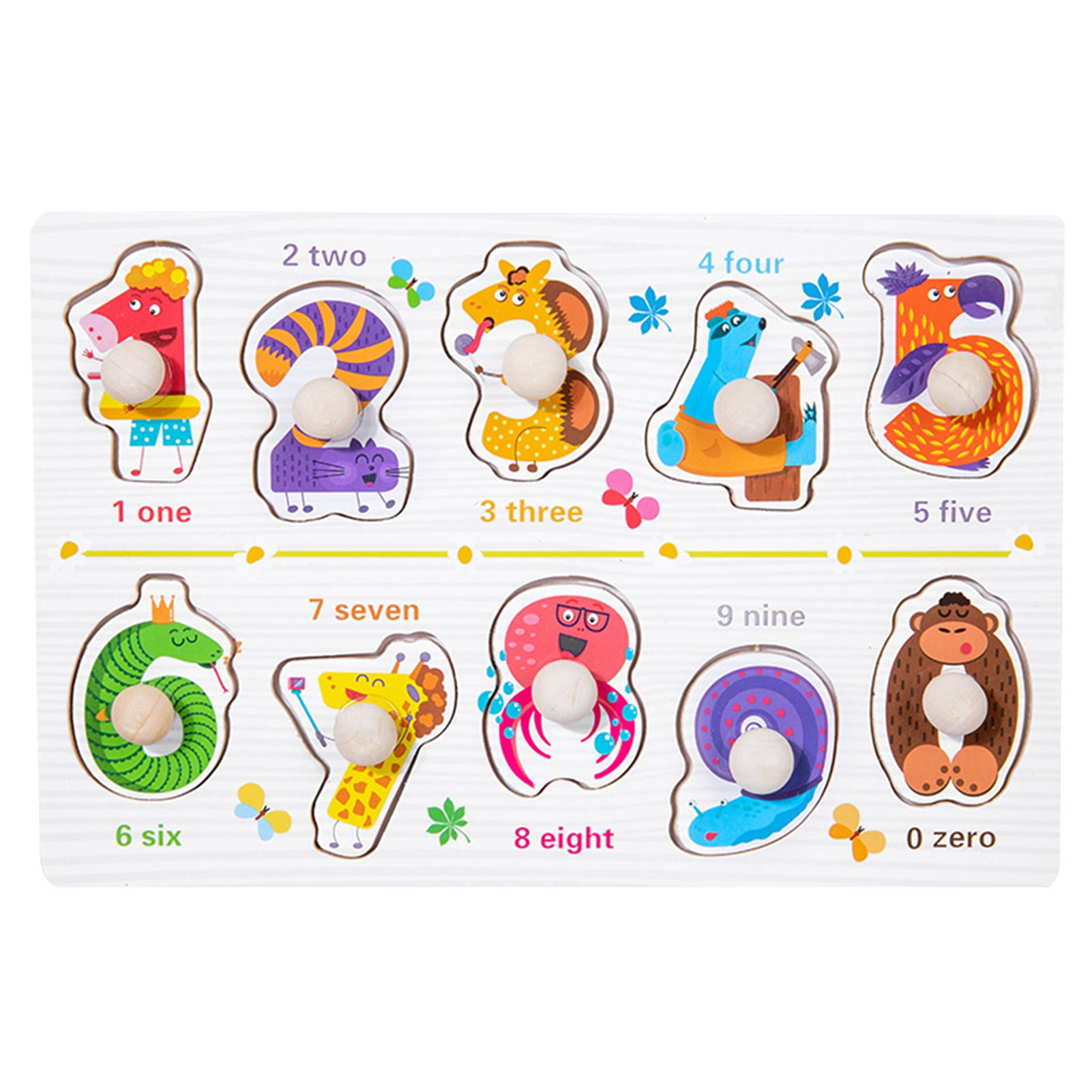 CherryHome Educational Puzzle Toy for Infants Wooden Puzzle Board for ...